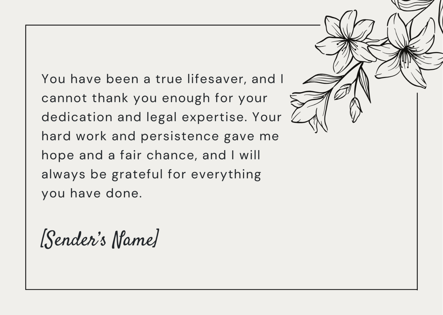 100 Sample Thank You Messages And Letters To Lawyer - Attraction Diary