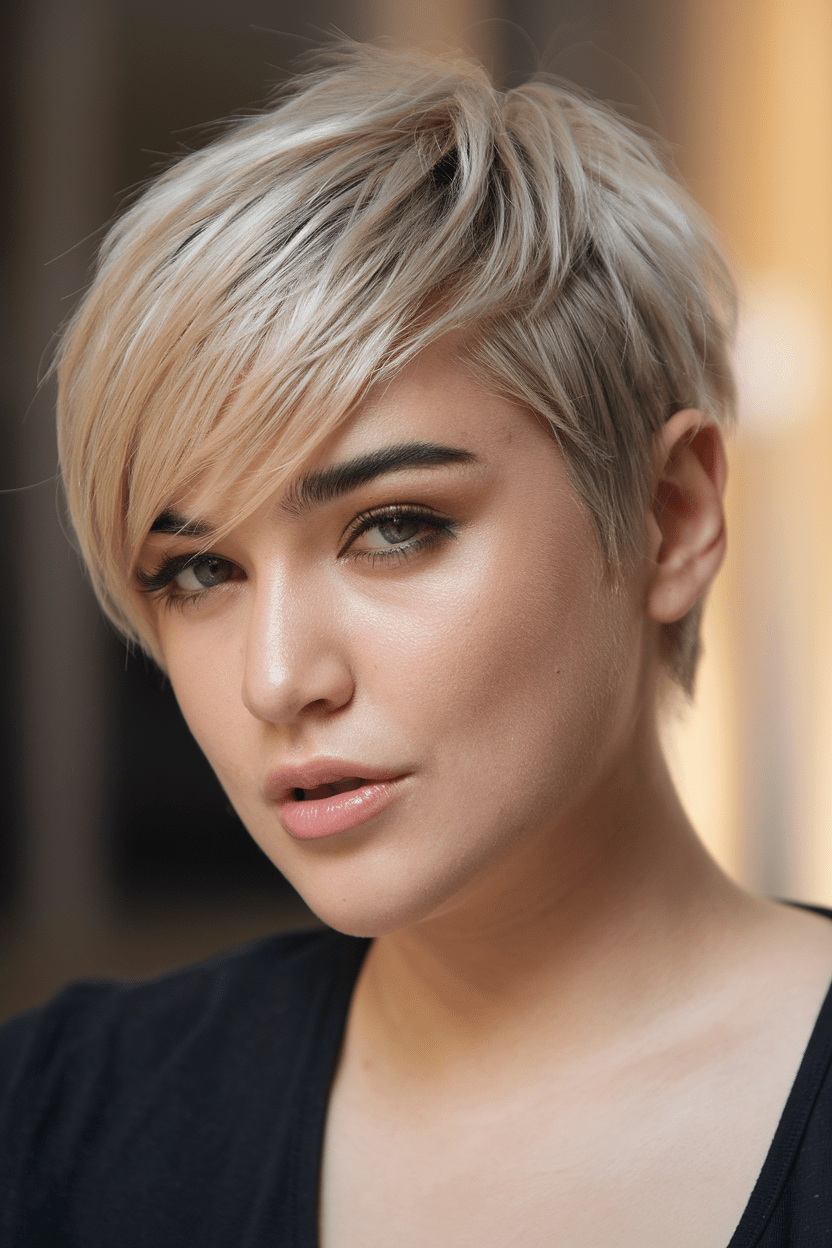 20 Short Haircuts for Women With Chubby Faces - Attraction Diary