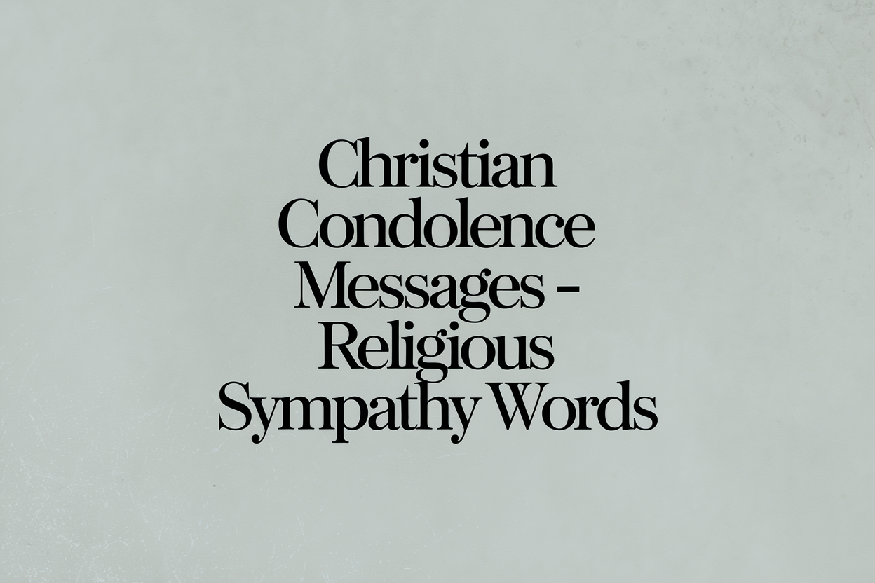 100 Christian Condolence Messages – Religious Sympathy Words - Attraction Diary