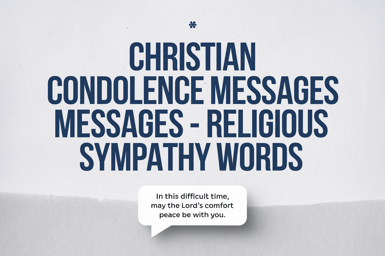100 Christian Condolence Messages – Religious Sympathy Words - Attraction Diary