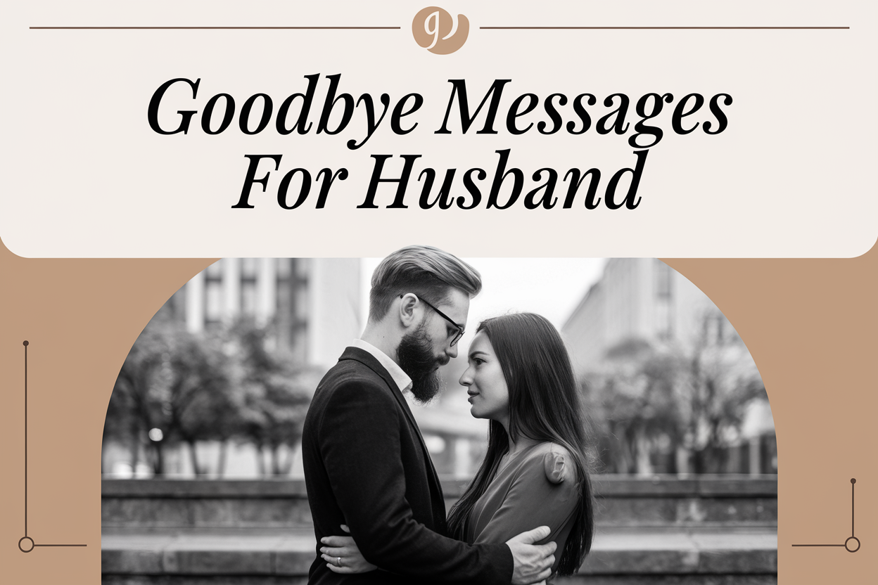 100 Goodbye Messages For Husband - Attraction Diary