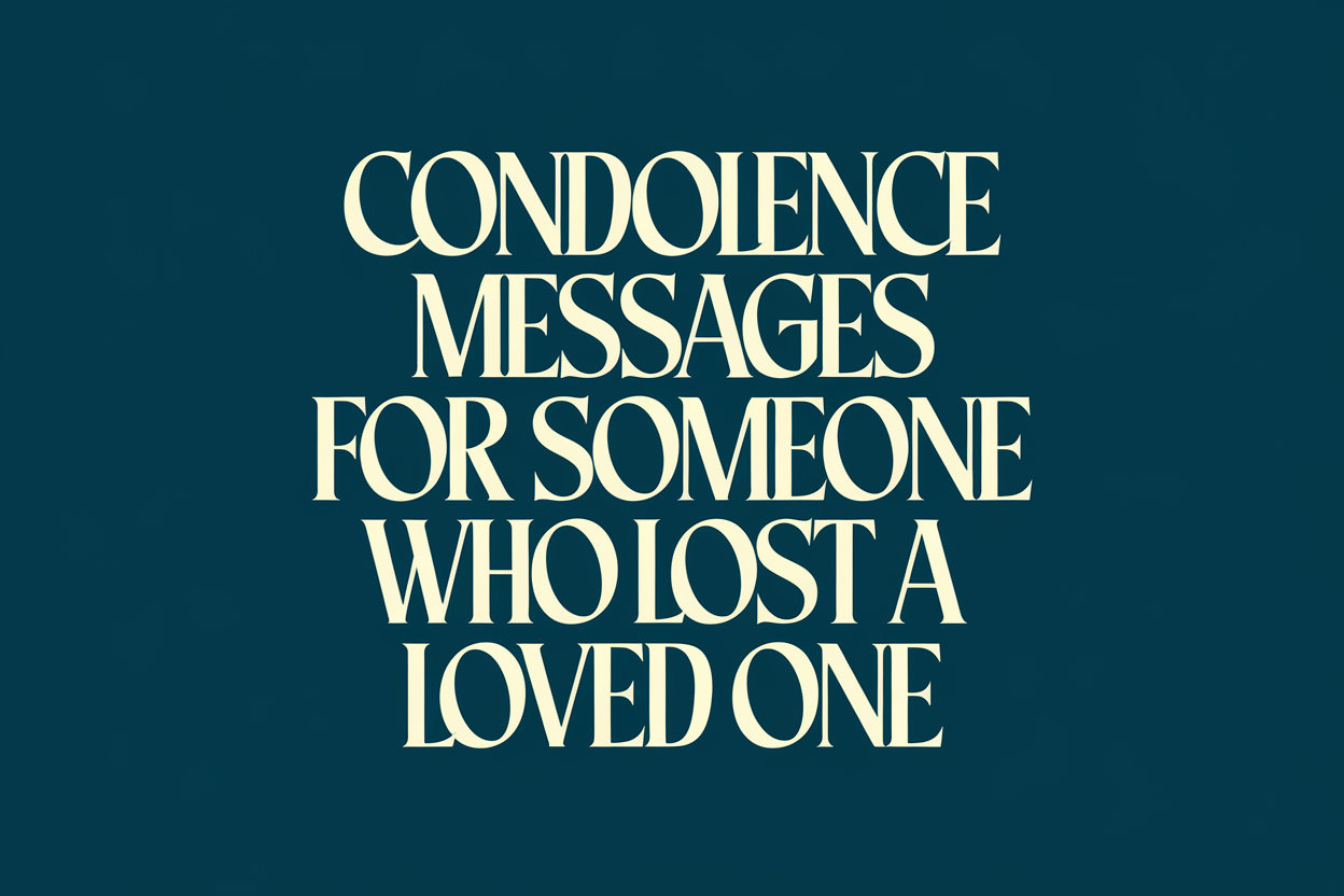 100+ Condolence Messages for Someone Who Lost a Loved One - Attraction ...