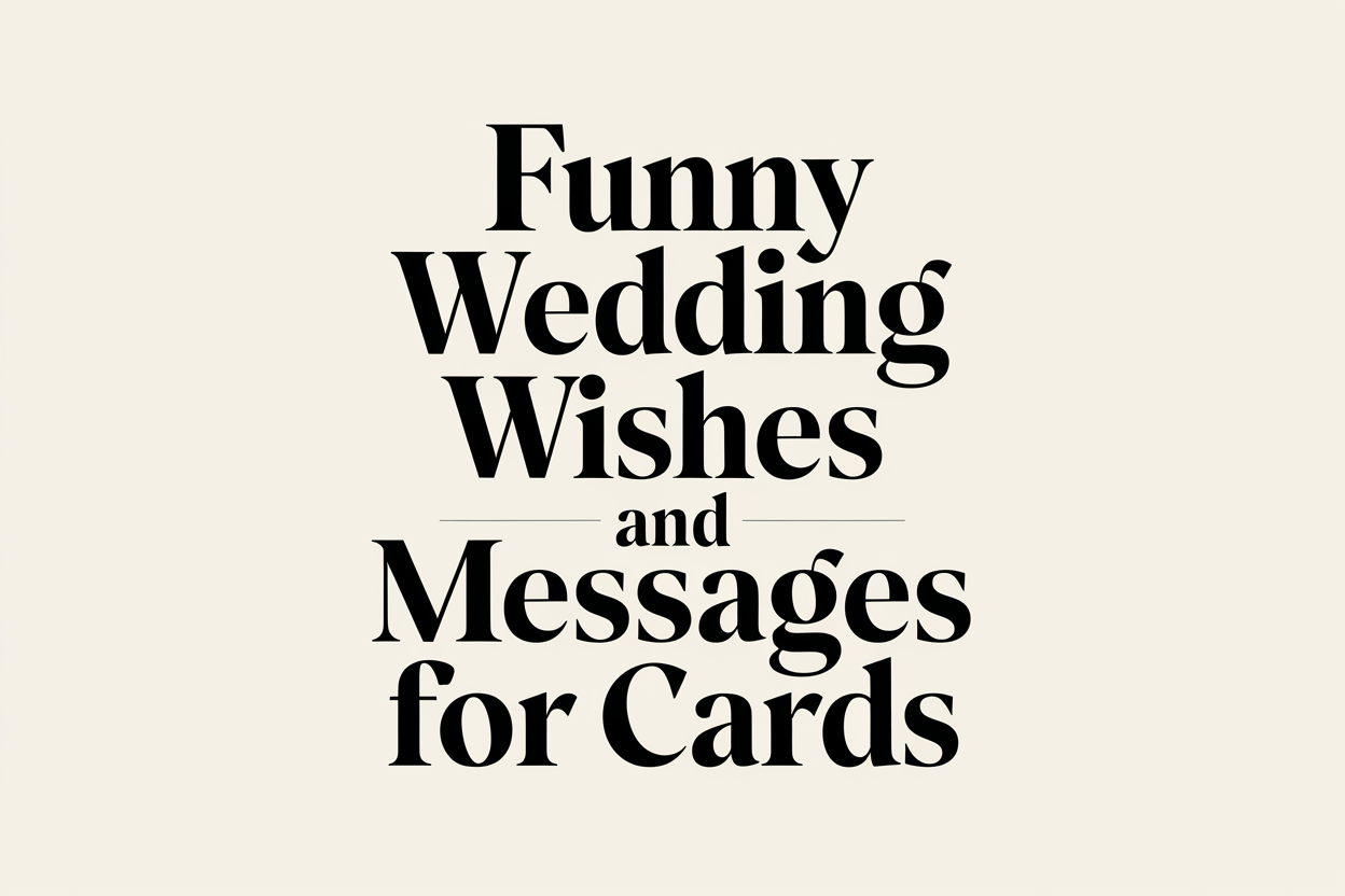 90+ Funny Wedding Wishes and Messages for Cards - Attraction Diary