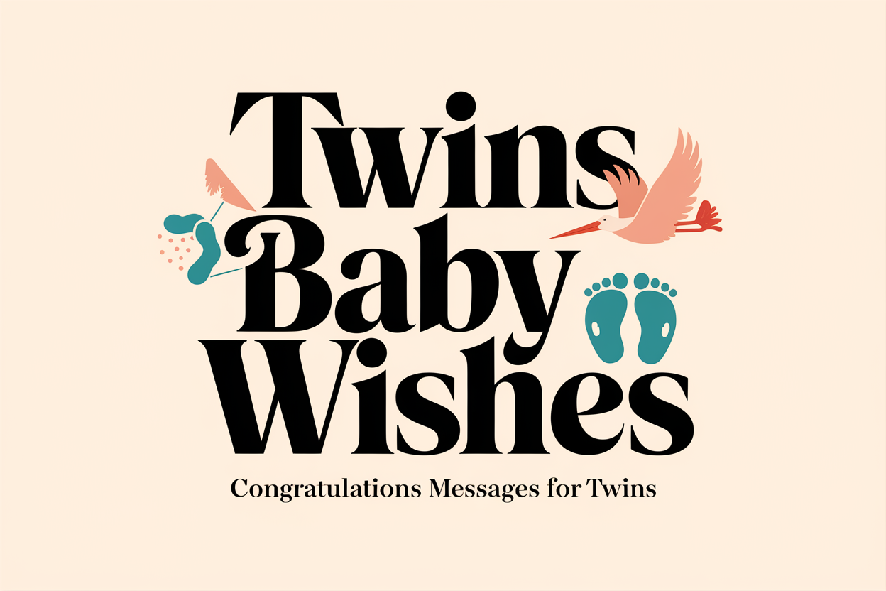 Twins Baby Wishes – Congratulations Messages For Twins - Attraction Diary