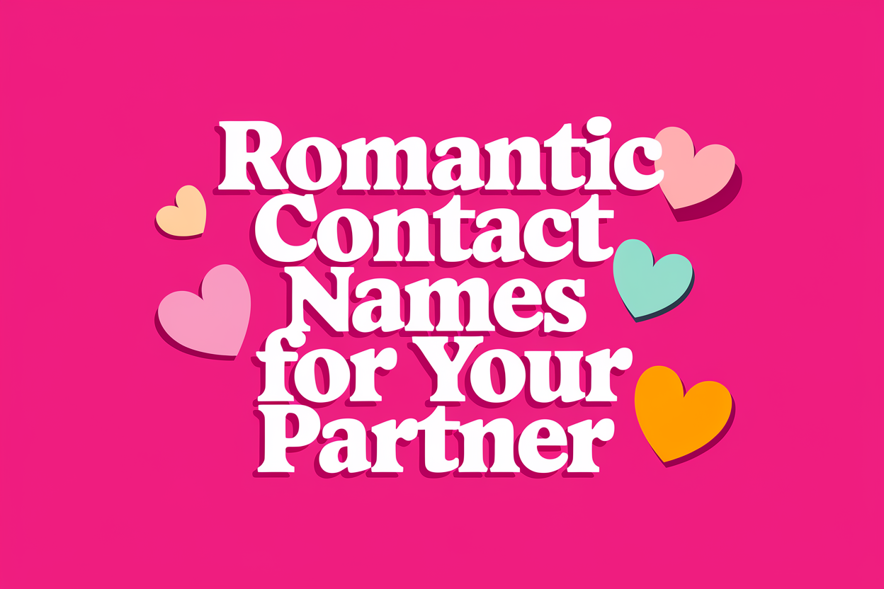 200 Romantic Contact Names For Your Partner - Attraction Diary