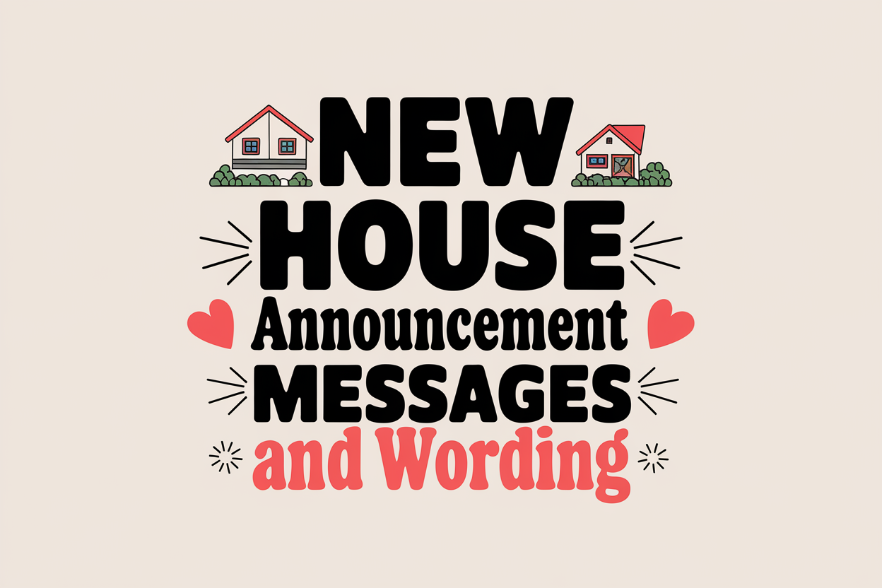 100+ New House Announcement Messages and Wording - Attraction Diary