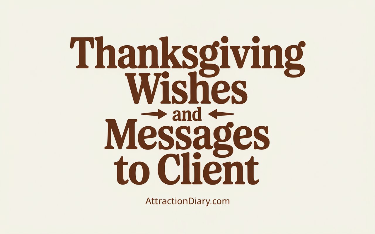 120+ Thanksgiving Wishes And Messages To Client - Attraction Diary